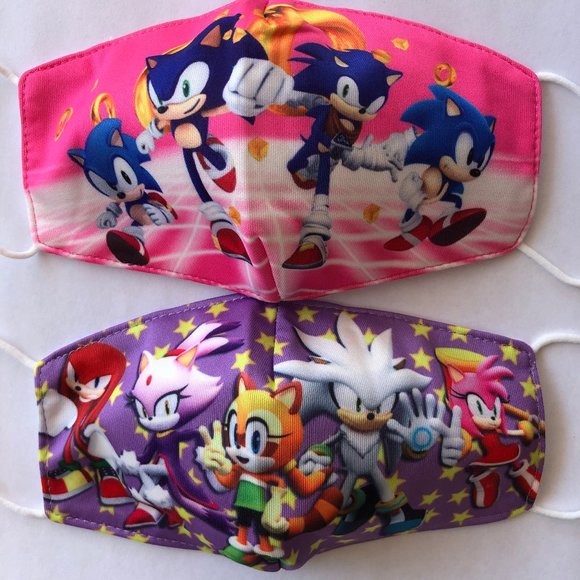 homemade | Accessories | Youth Sonic The Hedgehog Washable Shaped Mask ...